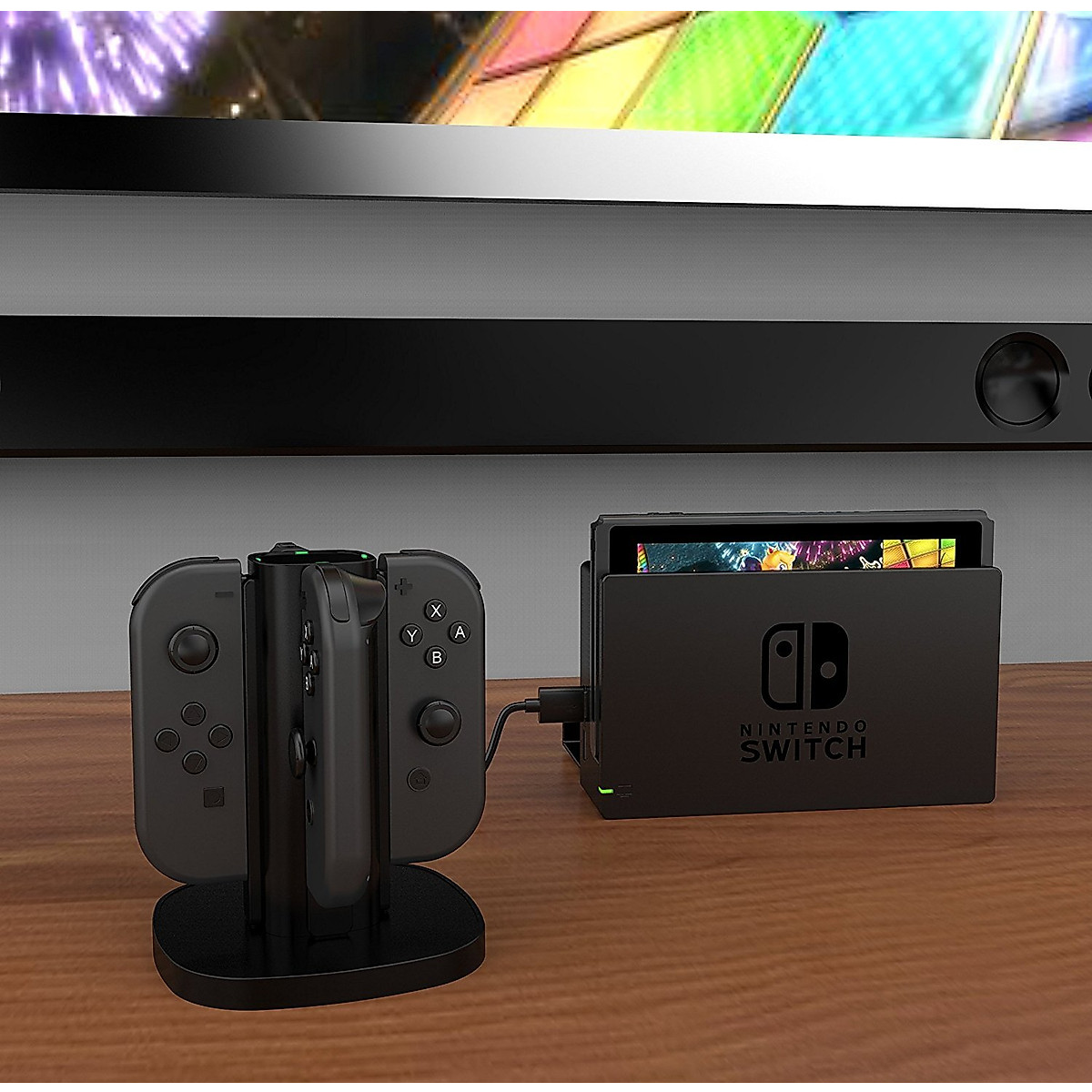 Centeni Joy Con Charging Dock Switch Controller Charger Station for Nintendo Switch 2017& Nintendo Switch OLED Joy-Con