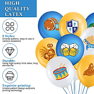 45 Pcs Oktoberfest Balloons Oktoberfest Party Decoration Oktoberfest Latex Balloons Beer Festival Balloons Pretzel Balloon Photo Props Latex Balloon for Oktoberfest Decor Bavarian Theme Party Supplies