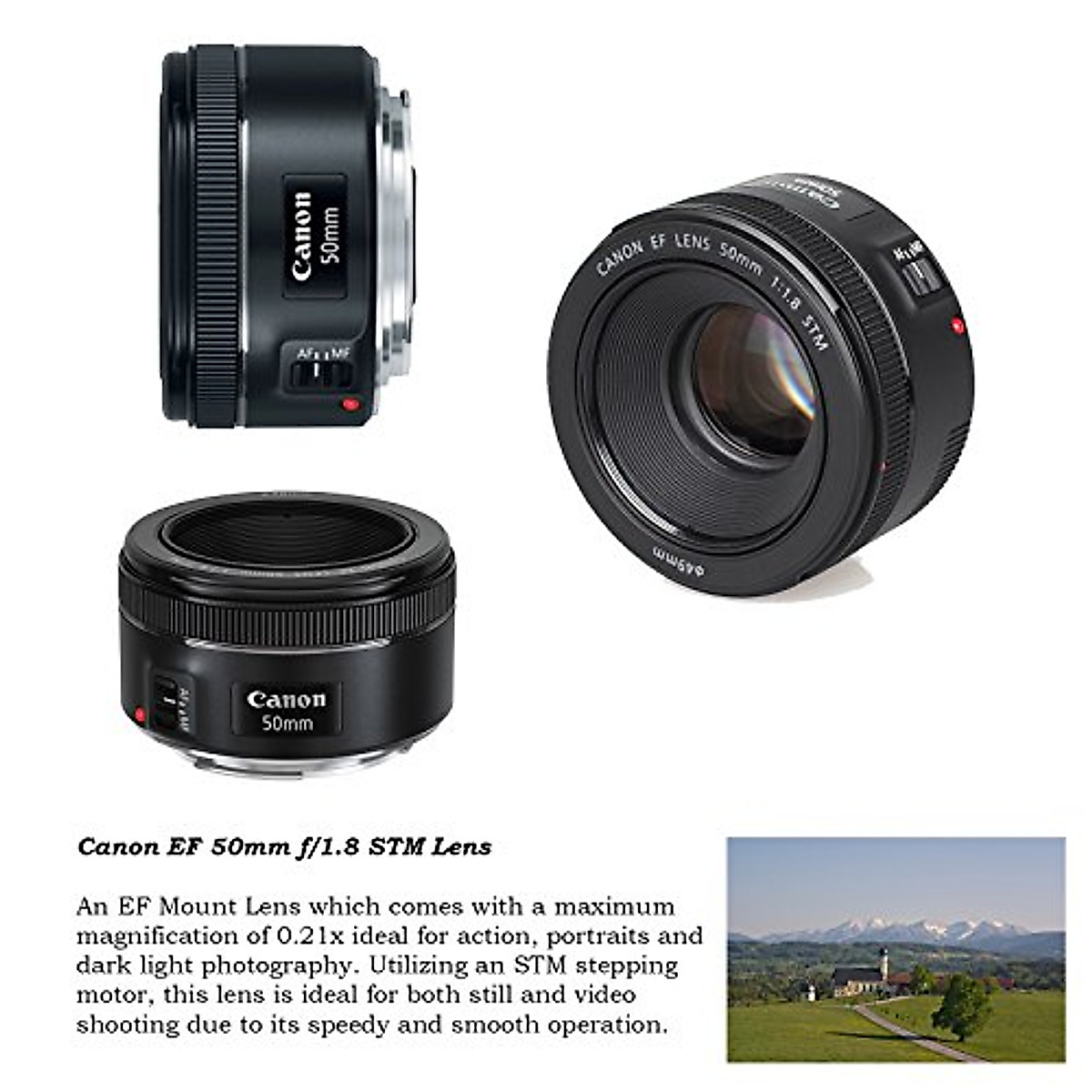 Canon EOS 5D Mark IV DSLR Camera w/ 24-105mm STM Lens + Canon EF 75-300mm III Lens, Canon 50mm f/1.8, 500mm Lens & 650-1300mm Lens + Deluxe Backpack + 64GB Memory + Monopod + Professional Bundle