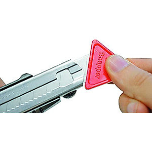 NT Cutter Heavy Duty Aluminum Die-Cast Grip Multi-Blade Cartridge Knife, 1 Knife (L-2000RP), Red.