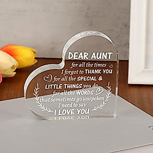 Aunt Gifts from Niece,Nephew - Gifts for Aunt Acrylic Keepsake Paperweight Gift for Auntie from Niece - Aunt Birthday Gifts