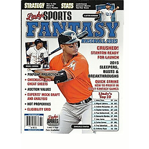 LINDY'S SPORTS FANTASY BASEBALL 2015, (CRUSHED ! STANTON READY FOR LAUNCH)