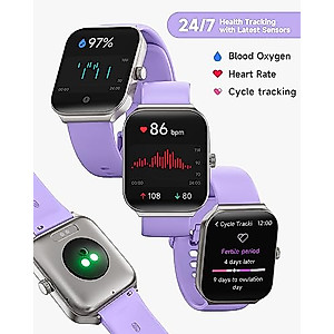 TOOBUR Smart Watch for Women Alexa Built-in, 1.95" Fitness Tracker with Answer/Make Calls, IP68 Waterproof/Blood Oxygen/Heart Rate/Sleep Tracker/100 Sport Modes, Fitness Watch Compatible Android iOS