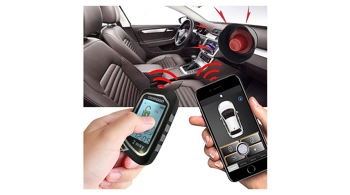 Two Way Car Alarm System with 1600 ft Range