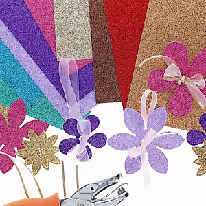 PA Paper Accents Glitter Cardstock 12" x 12" Lavender, 85lb colored cardstock paper for card making, scrapbooking, printing, quilling and crafts, 15 piece pack