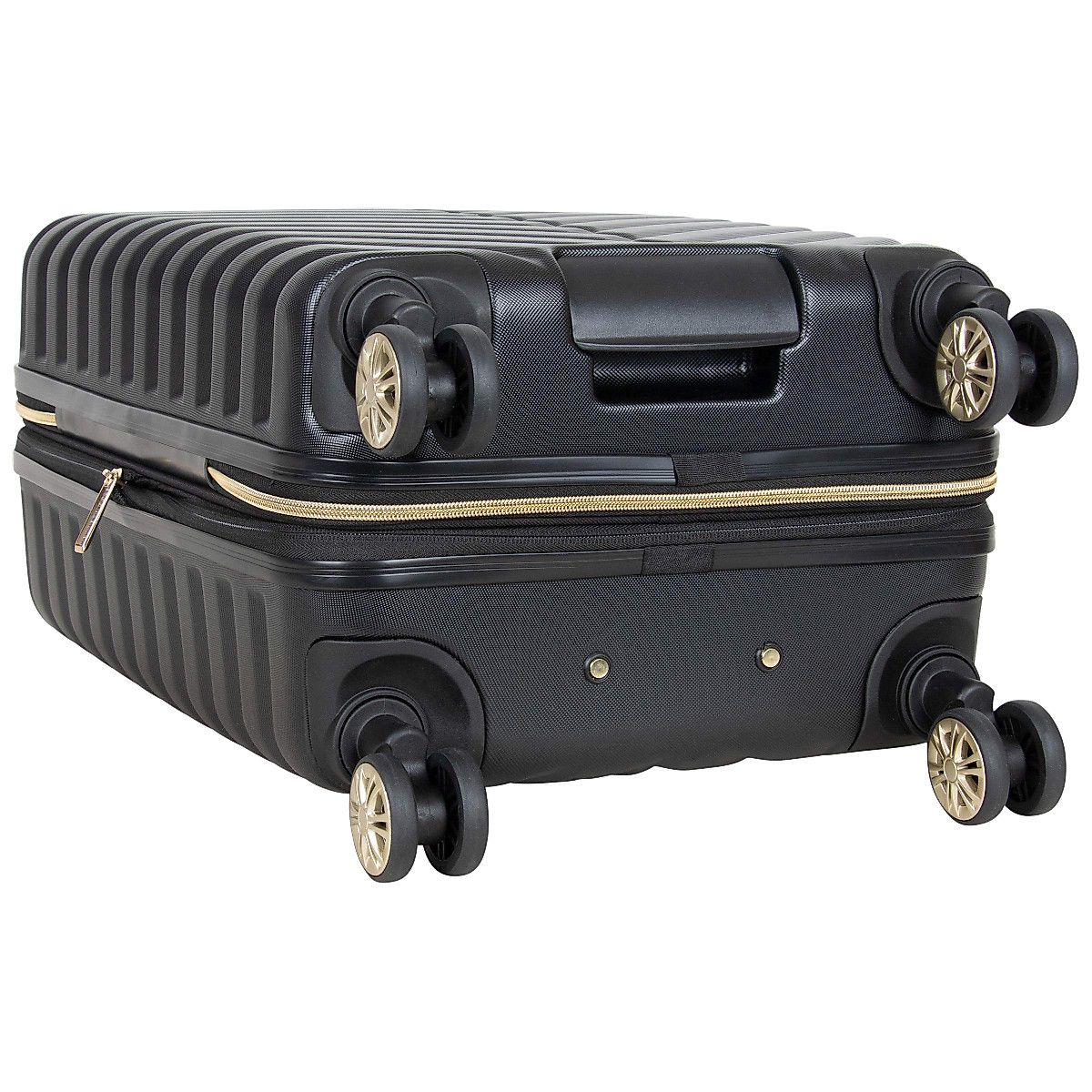 Kenneth Cole REACTION Women's Sophie Backpack Silky Nylon 15" Laptop & Tablet RFID Bookbag for School, Work, & Travel, Black with 20" Carry-On, One Size