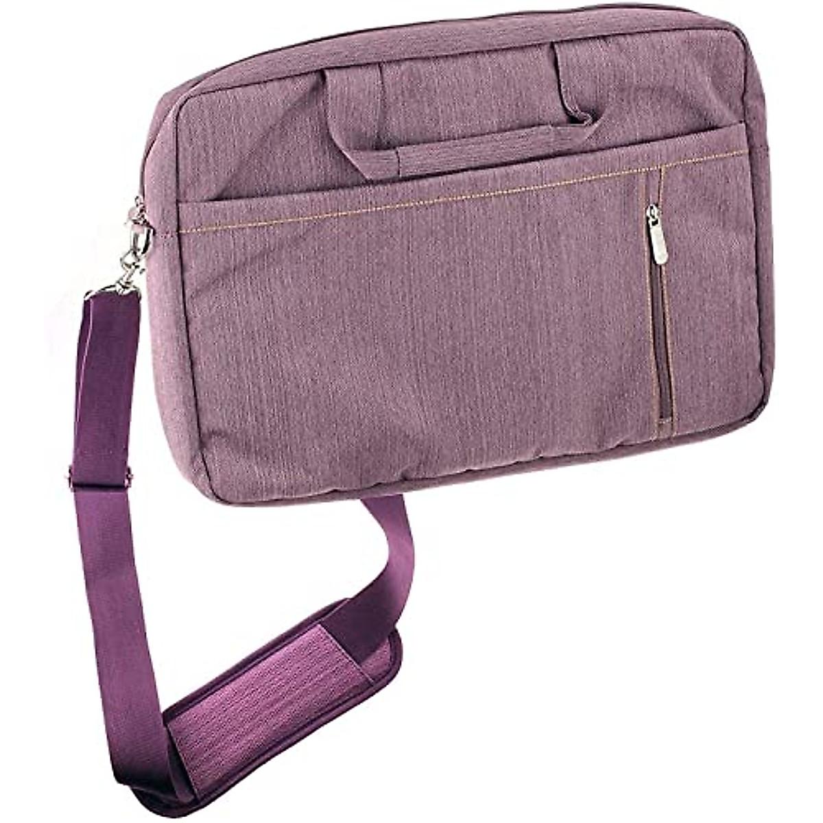 Navitech Purple Sleek Water Resistant Travel Bag - Compatible with Sylvania 15.5" DVD Player