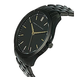 AX ARMANI EXCHANGE Men's Slim Stainless Steel Watch, Color: Black (Model: AX2144)