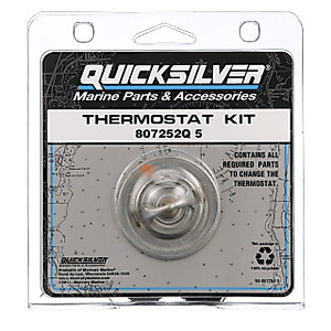 Quicksilver 807252Q5 Replacement Thermostat 160 Degree for V-6 and V-8 MerCruiser Engines from 1987-2016