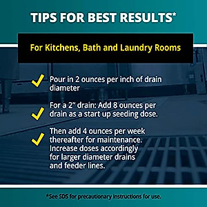 CLR PRO Commercial Drain Maintainer and Grease Trap Treatment, Preventative Maintenance Bio Enzyme Formula, Reduces Odor and Breaks Down Grease, 1 Gallon Bottle