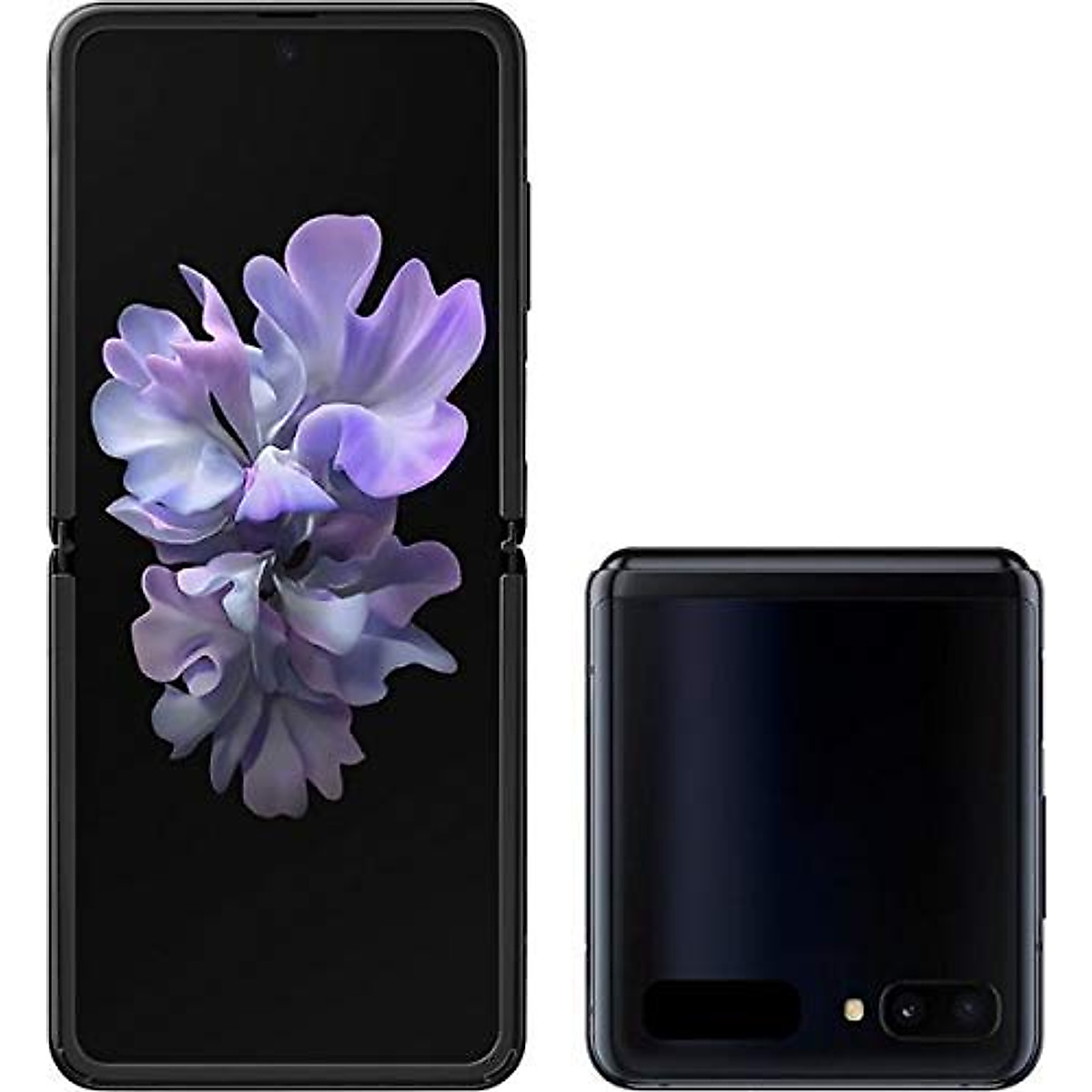Samsung Galaxy Z Flip Factory Unlocked Cell Phone |US Version - Single SIM | 256GB of Storage | Folding Glass Technology | Long-Lasting Battery | US Warranty | Mirror Black (Renewed)