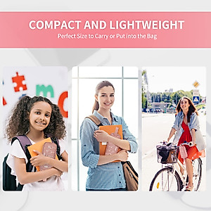 HESTECH Electronic Organizer Travel Case Cord Organizer Traveling Bag Tech Organizer Pouch for Charging Data Cable,Charger,Phone,Power Bank,Mouse,USB Flash Drive,Earphone,Pink with 5PCS Cables Ties