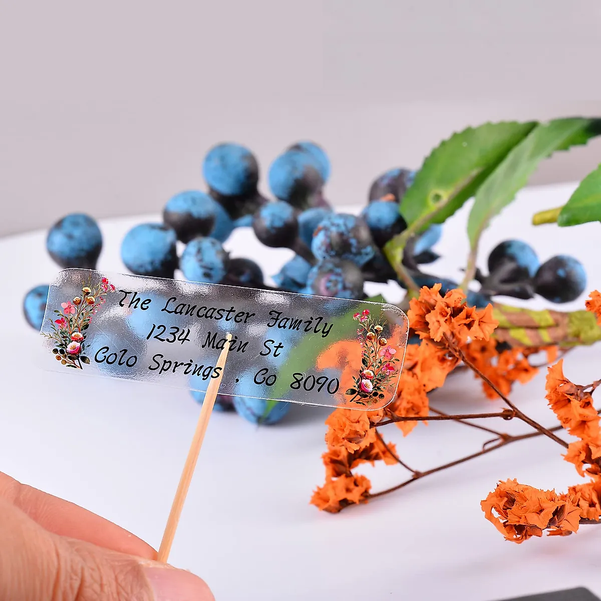 GICOHI Custom Return Address Labels, Personalized Mailing Label Stickers with Floral Designs-Set of 150 (Florals)