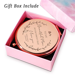 COYOAL Mom Gifts from Daughter Son, Christmas Stocking Stuffers for Adult Women, Personalized Birthday Gifts, Unique Compact Mirror for Her Mother Mum