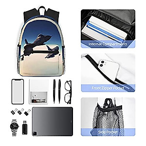 Limhibu Travel Backpack for Boys Girls Kids, Air Force Jet 1 Backpacks Children School Bag Bookbag Daypack for Men Women