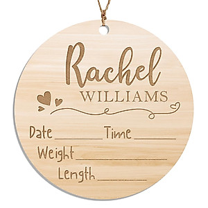 Party to Be Personalized Birth Announcement Sign for Hospital, Laser Engraved Wooden Baby Name Announcement Sign, Newborn Announcement Sign