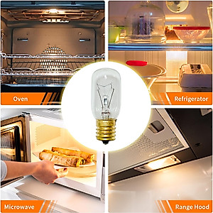 Microwave Light Bulb 8206232A 40W E17 125V Replacement Part Fit for Whirlpool Maytag GE Amana Over The Range Hood Microwave and The Lava Lamps Replaces
