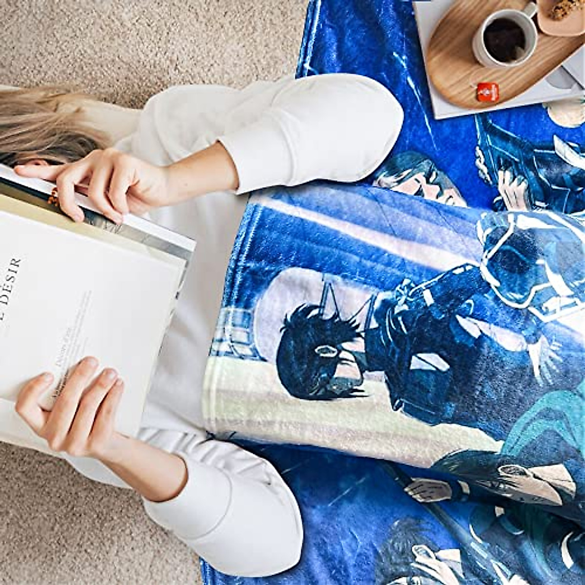 Anime Blanket Ultra Soft Flannel Throw Blankets Warm Lightweight Bedding Air Conditioner Blanket for Sofa Bedroom Office Funny Anime Throw Blankets 40X50Inch