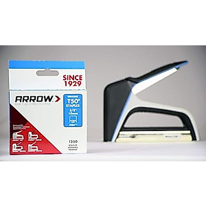 Arrow 506 Heavy Duty T50 3/8-Inch Leg Length, 3/8-Inch Crown, Staples for Upholstery, Construction, Furniture, Crafts, 1250-Pack