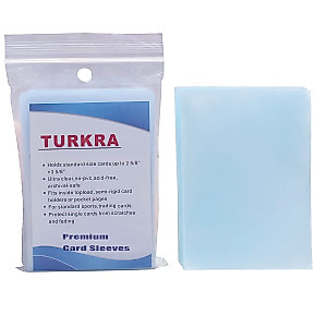 TURKRA 1200 Count Soft Card Sleeves, 2-5/8" X 3-5/8" Card Protectors, Ultra Clear Protective Sleeves for Trading Cards and Sports Cards (1200 Count)