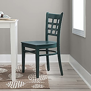 Linon Portis Dark Green Modern Dining Side Chair Set of 2