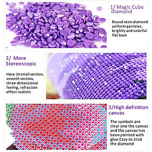 5D Diamond Art Painting Kits White Angel Wing DIY Paint with Full Drill Round Diamond Art by Number Kits Crystal Cross Stitch for Adults Decompression and Wall Decoration 30x40cm