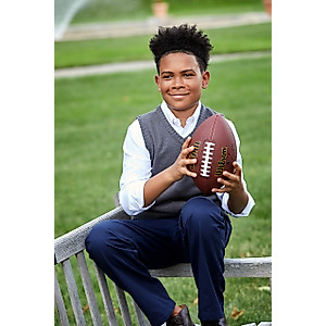 French Toast Boys' Big Relaxed Fit Pull-on Twill Pant, Navy, 12