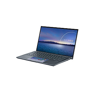ASUS ZenBook 14 Ultra-Slim Laptop 14” FHD NanoEdge Bezel Display, Intel Core i7-1165G7, NVIDIA MX450, 16GB RAM, 512GB SSD, ScreenPad 2.0, Thunderbolt 4, Windows 10 Pro, Pine Grey, UX435EG-XH74