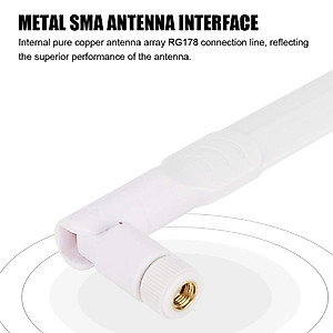 Network Card Antenna Omnidirectional 2.4G/5G/5.8G 8dbi Dual Band Antenna SMA, for Router(White)