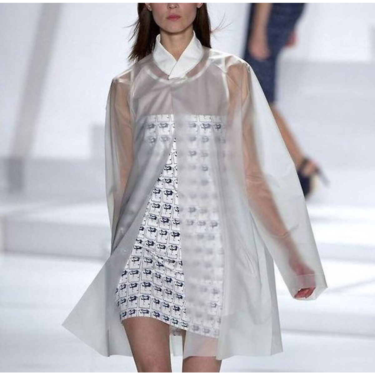 4mil Thickness Frosted TPU Fabric Matte Translucent Film Windproof Waterproof Raincoat Dress Creative Designer's Fabric 54 Inches Wide - 1 Yard Folded