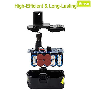 KINGTIANLE 2packs 6.0Ah 18V Replacement Battery for Ryobi 18V Lithium Battery P102 P103 P105 P107 P108 P109 Ryobi ONE+ Cordless Tool Battery