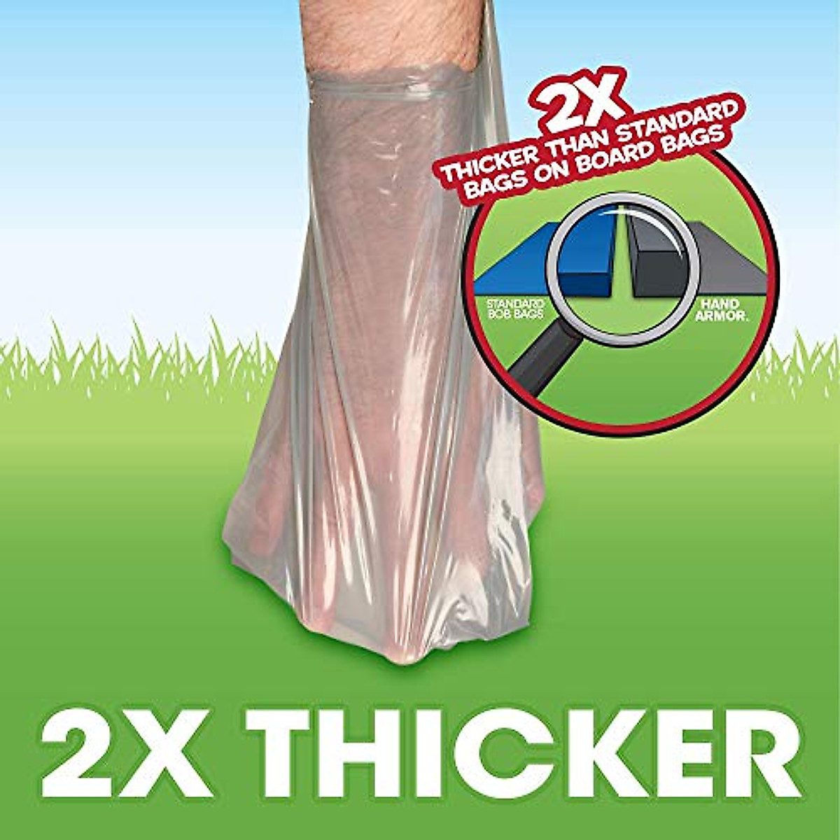 Bags on Board Dog Poop Bags | Extra Thick Waste Pickup Bags with Easy Tie Handles | Easy Dispensing Drawer Pack | 200 Count