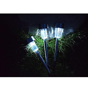 DJASM 2 Pcs Solar Powered Lawn Lights Outdoor Decorative Lawn Stake Column Lights for Home Garden Courtyardbubble Column Lamp