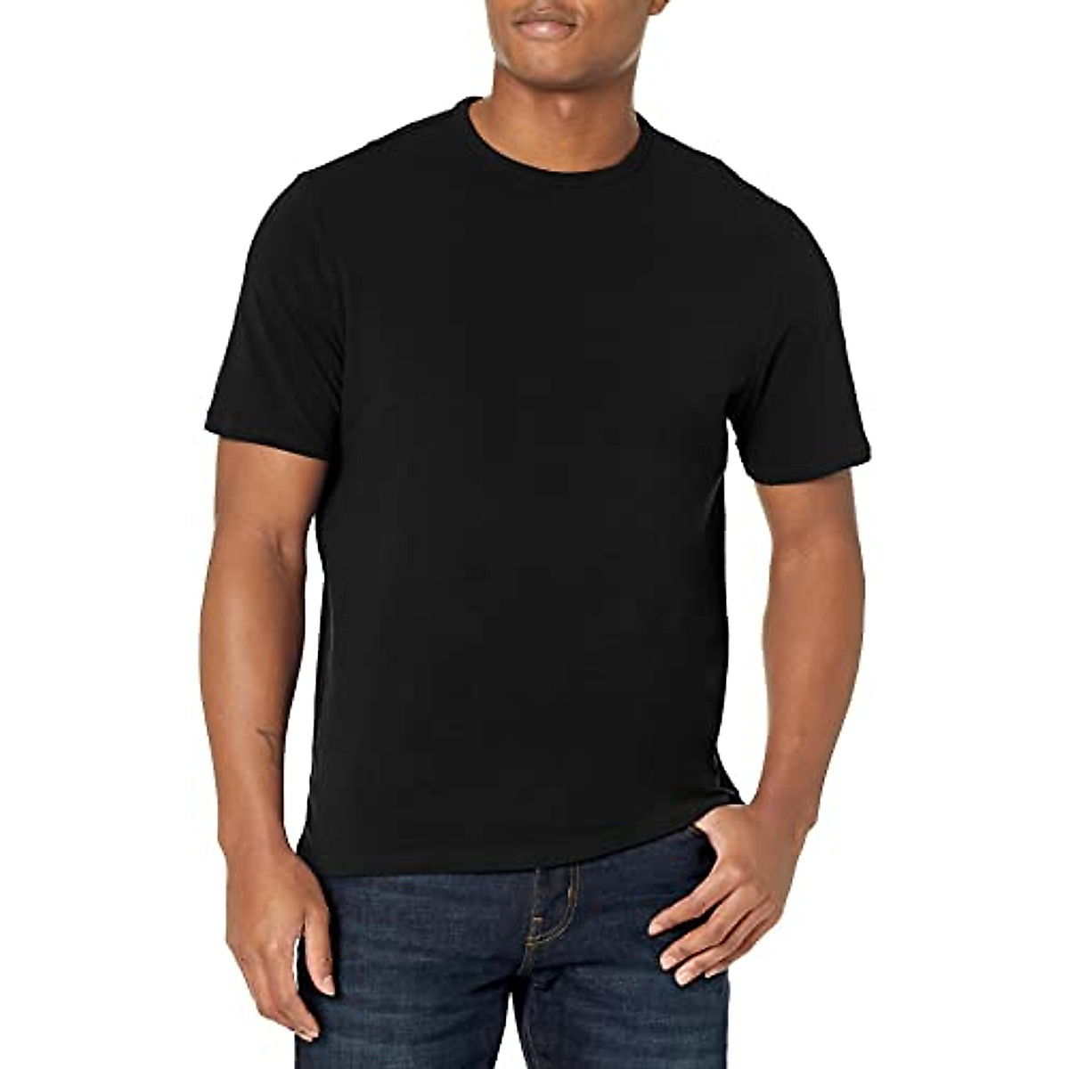 Calvin Klein Men's Cotton Stretch Lounge Short Sleeve Crewneck, Black