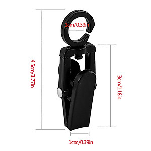 Small Curtain Clip Rotatable Plastic Hook Plastic Towel Clip Hat Clip Shoe Clip Multipurpose Curtain Hangers for Hats Multipurpose Small Curtain Clip