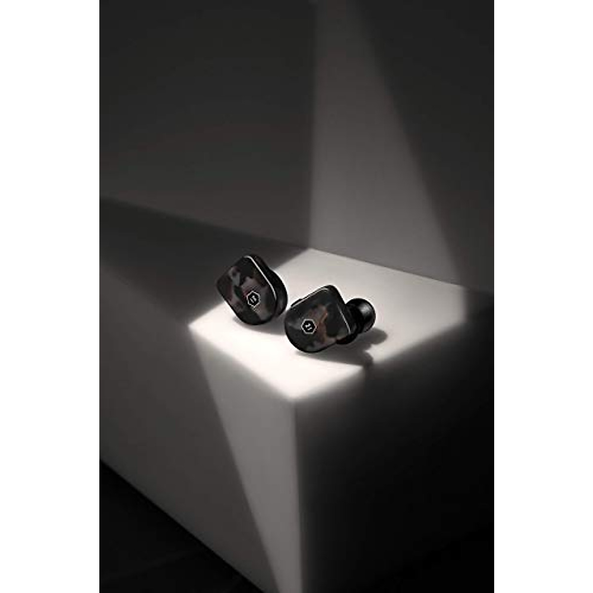 Master & Dynamic MW07 True Wireless Earphones - Bluetooth Enabled Noise Isolating Earbuds - Lightweight Quality Earbuds for Music, Grey Terrazzo (Renewed)