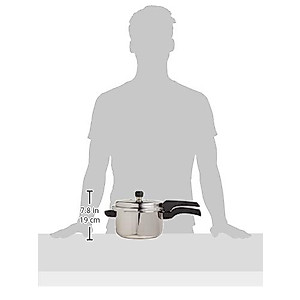 Prestige 4L Alpha Deluxe Induction Base Stainless Steel Pressure Cooker, 4.0-Liter , Silver