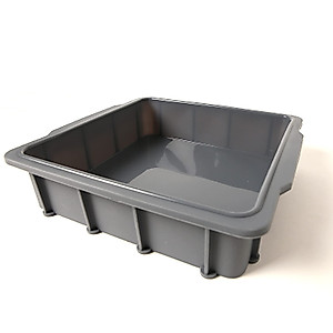 NuWave Silicone Baking Kit with 8x8-inch Baking Pan, Removable Divider Insert & Reusable Cupcake Liners,Gray/Red