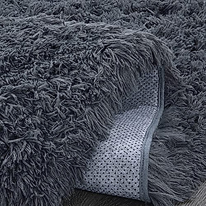 HOMBYS Soft Area Rug for Living Room 8x10 Feet, Fluffy 2.4" Plush Indoor Carpets for Kids Girls Bedroom Nursery, Ultra Large Shaggy Furry Home Decor