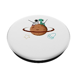 Astronaut Fishing With Alien PopSockets Standard PopGrip