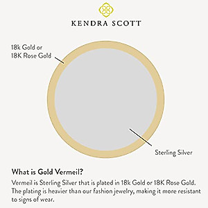 Kendra Scott Davie Stud Earrings in 18K Gold Vermeil, Fine Jewelry for Women, Aquamarine