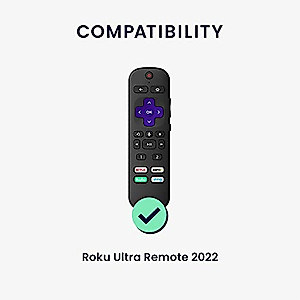 kwmobile Case Compatible with Roku Ultra Remote 2022 Case - Soft Silicone Cover for Remote Control - White