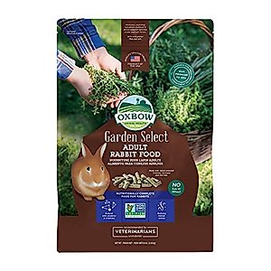 Oxbow Animal Health Garden Select Adult Rabbit Food, Garden-Inspired Recipe for Adult Rabbits, No Soy or Wheat, Non-GMO, Made in The USA, 8 Pound Bag