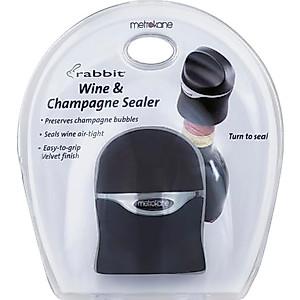 Rabbit Champagne and Wine Sealer (Velvet Black)