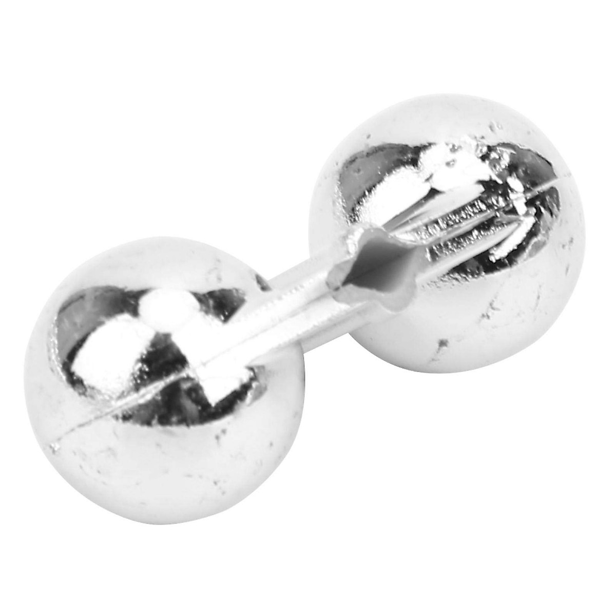 VGEBY 40Pcs ABS Double Rattle, Catfish Rattles Beads Portable Sea Fishing Attractor Bell Beads Accessory for Luring Fish(Silver) Fish Bait bait