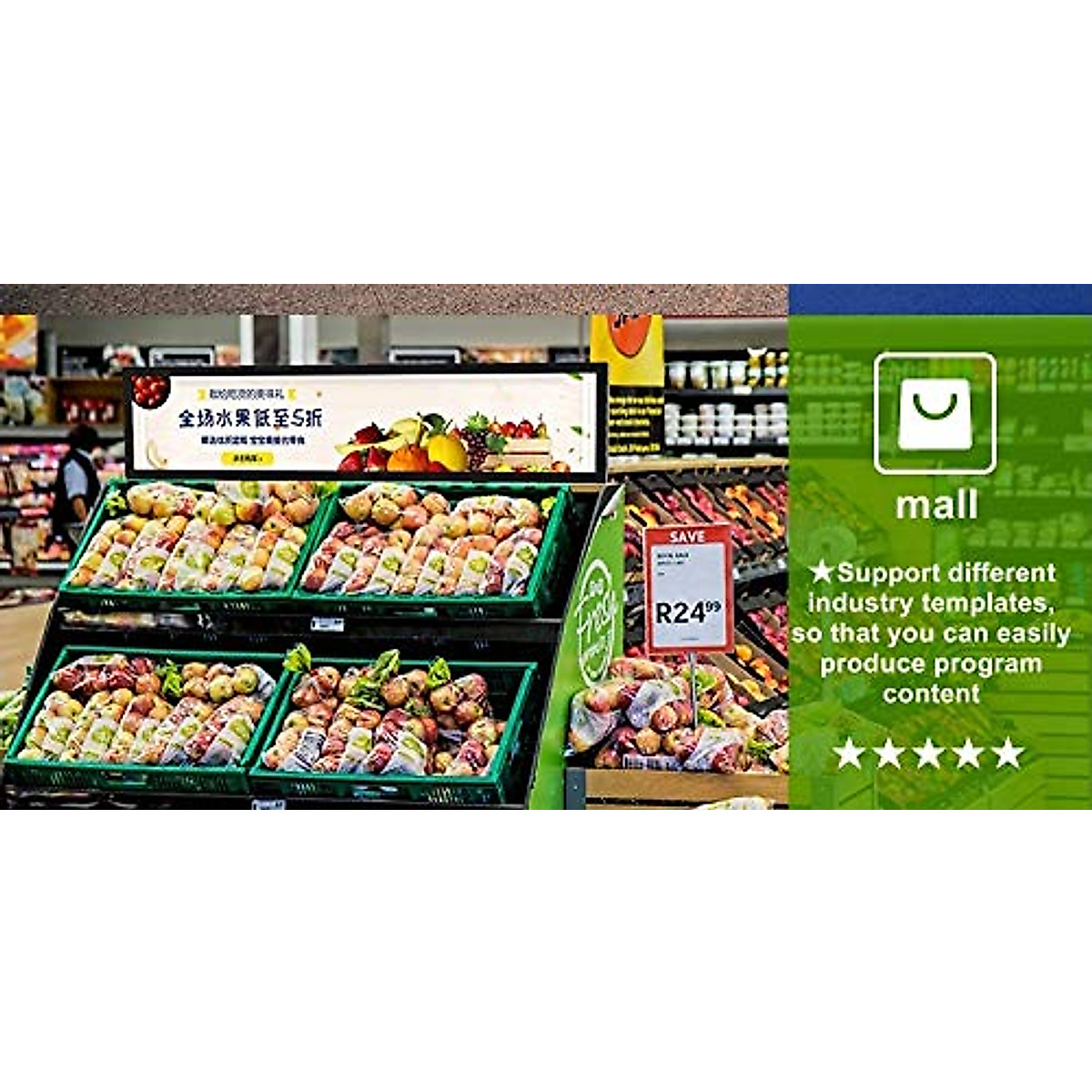 DHL/UPS for 24 inch 1920 * 360 Ultra Wide Stretched Bar LCD Advertising Display ， Ultra Stretched bar LCD Display Kits Outline Size 612.7(W)×132.1(H) mm