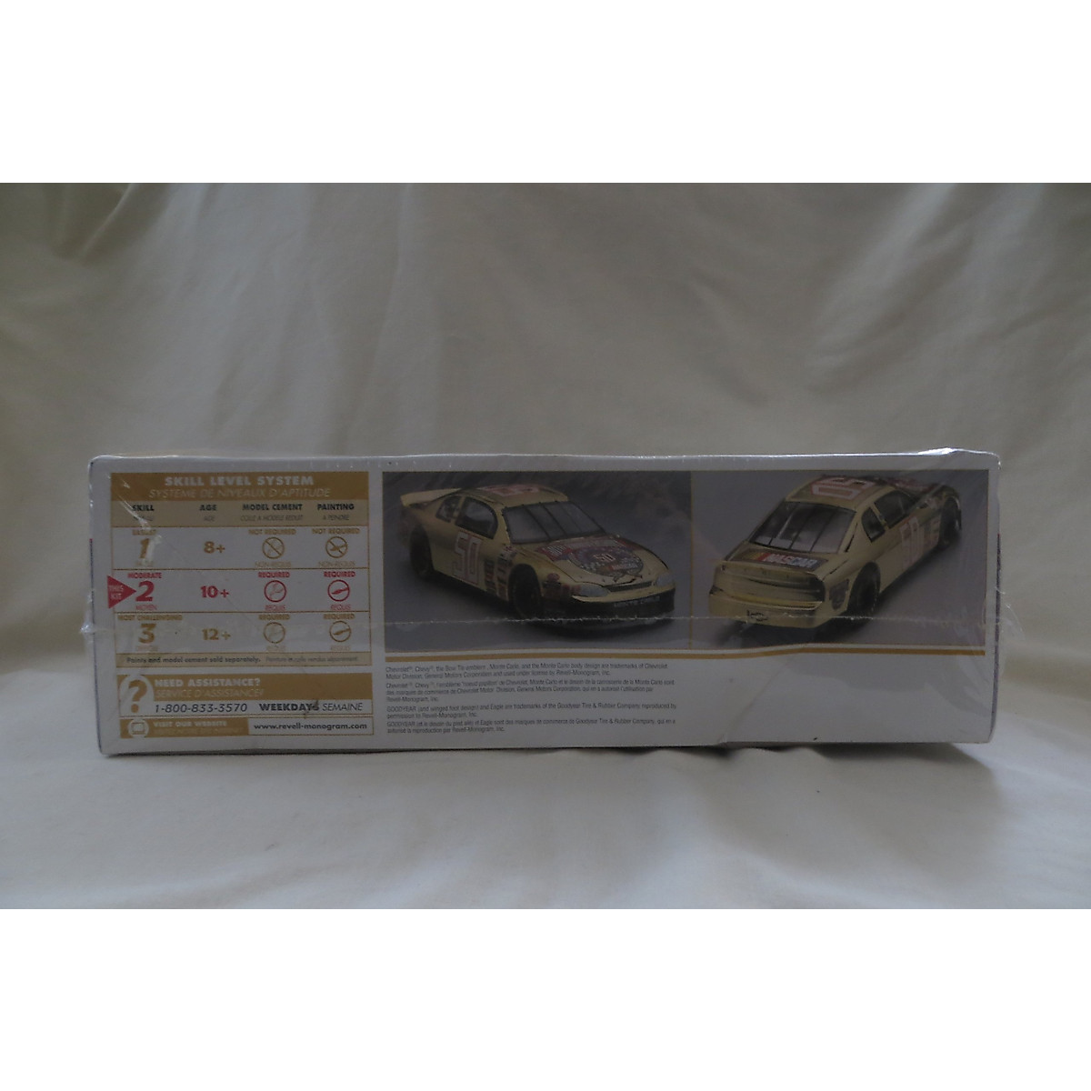Revell/Monogram Nascar 50th Anniversary Gold Commemorative Chevy 1/24 Scale Plastic Model Kit