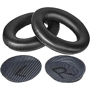 QC35 Replacement Ear Pads Quietcomfort 35 II Replacemenet Earpads, Ear Cushion Kit Parts Compatible with Bose Quietcomfort 35/Bose QC35, Quiet Comfort 35 II/QC35 II Wireless Headphones (Black)