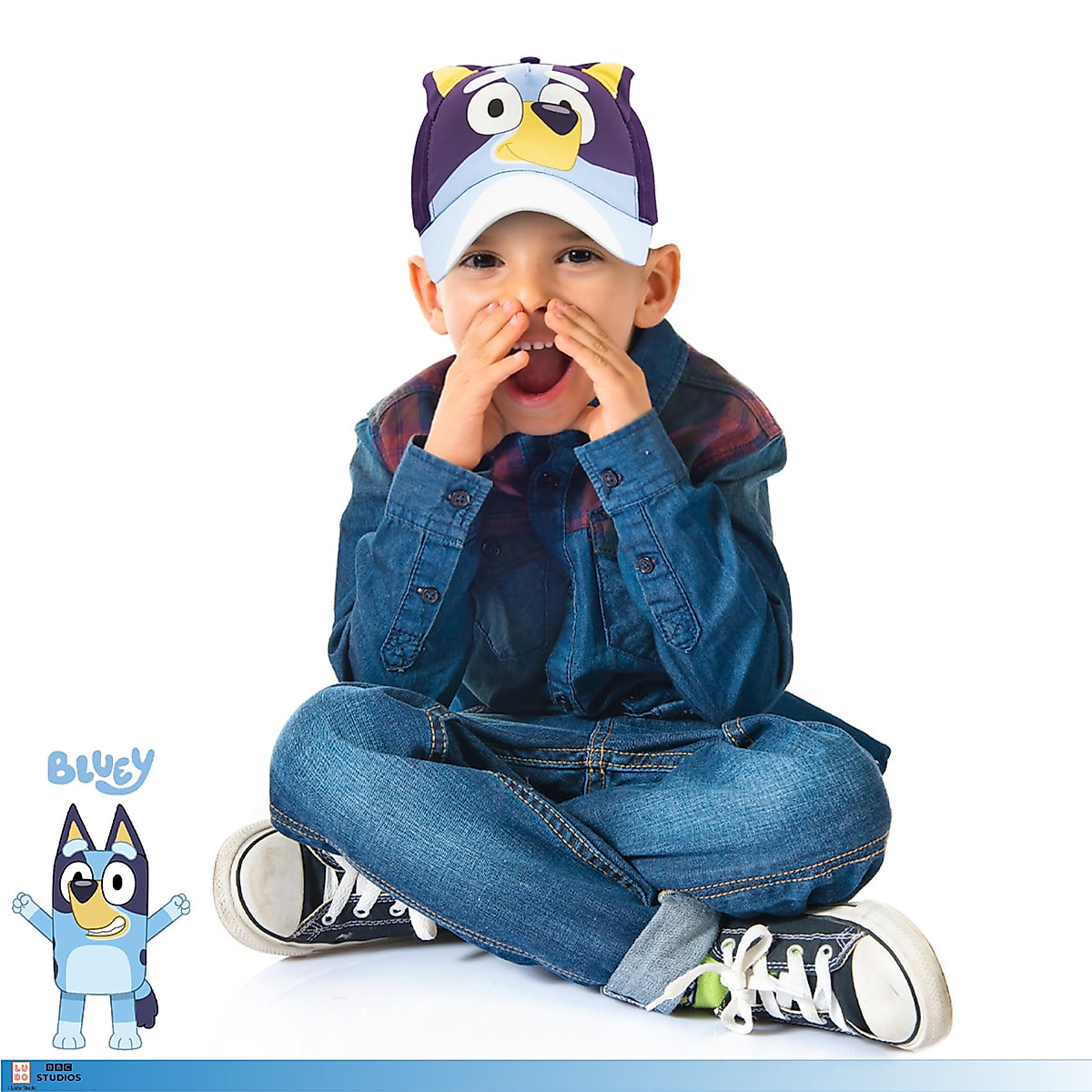 Bluey Hat Toddler Baseball Cap – Cute Hat for Kids, Adjustable Toddler Ball Cap, Bluey, Bingo, Bandit