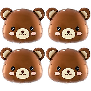 Bear Balloons Teddy Bear Baby Shower Decorations We Can Bearly Wait Bear Theme Birthday Party Supplies 4 Pcs